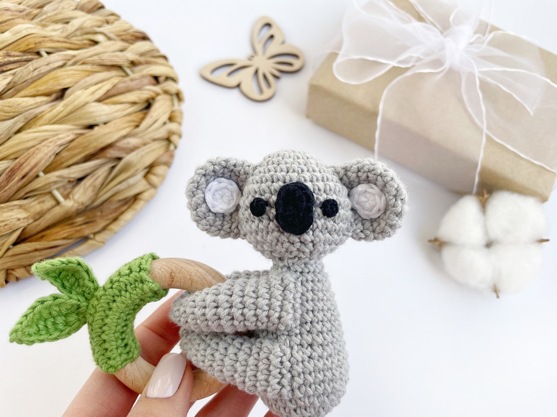 Koala Bear Crochet Pattern Baby Rattle Amigurumi Pattern Koala - Etsy