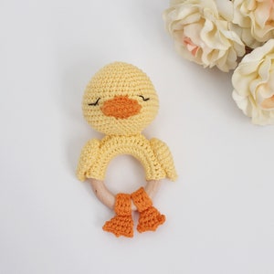 Duck Crochet Pattern Baby Rattle Amigurumi Pattern Duck Plush Crochet ...