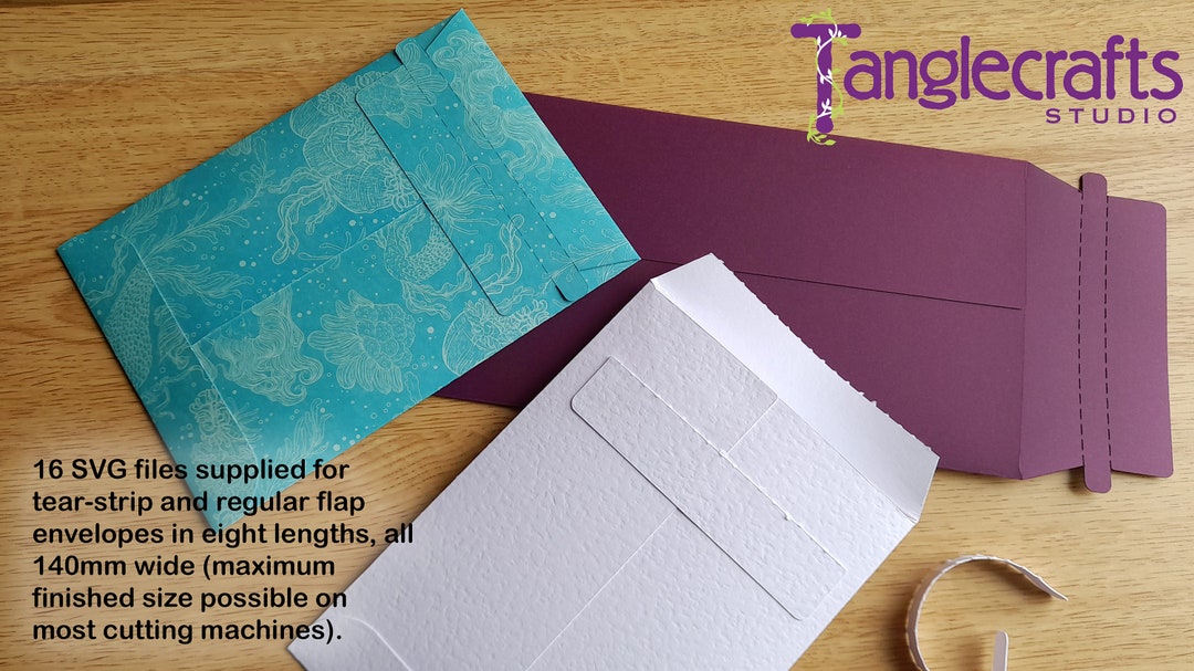 SVG 16-file Bundle to Cut Tear-seal Envelopes and Regular Flap ...