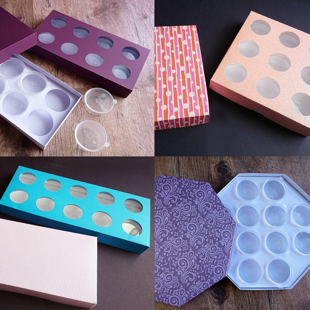 SVG Bundle | 1oz Hinged Pot Boxes to Hold 8, 9, 10 or 12 Pots | Lid ...