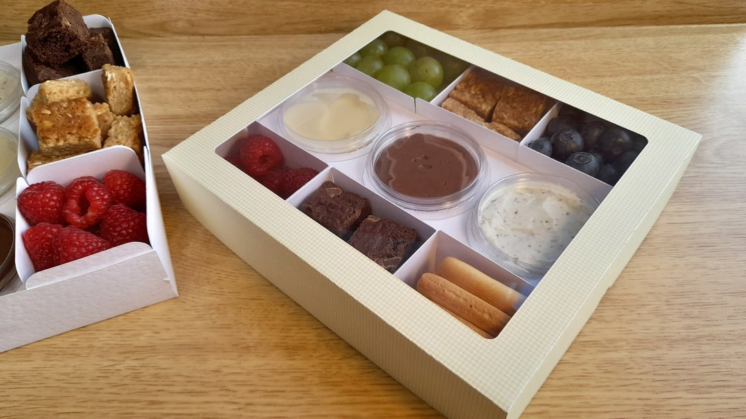 SVG File to Cut a Large Grazing Box to Hold 4oz Deli Pots and 6 ...