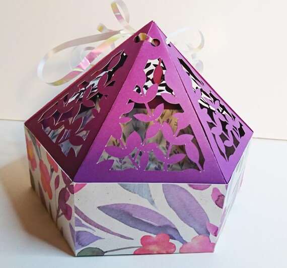 Large Hexagonal Gift Box With Filigree Walls SVG Digital | Etsy
