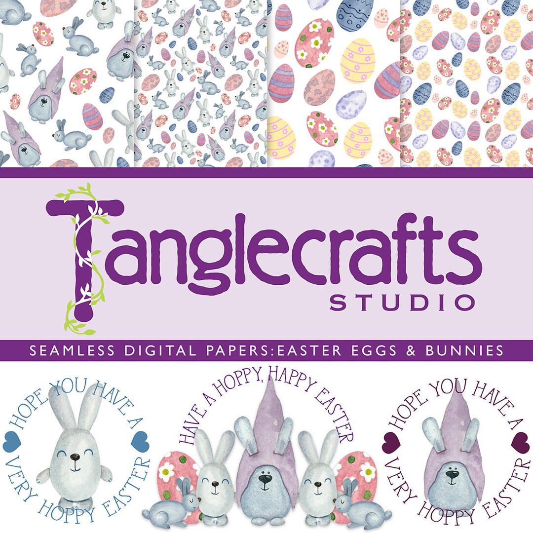 Easter Bunny Digital Paper, Seamless Egg Clipart (digital Download) - Etsy