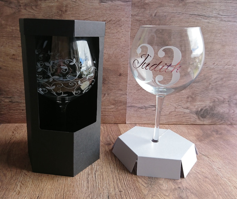 SVG File to Cut a Strong Six-sided Box for a Large Gin Glass - Etsy