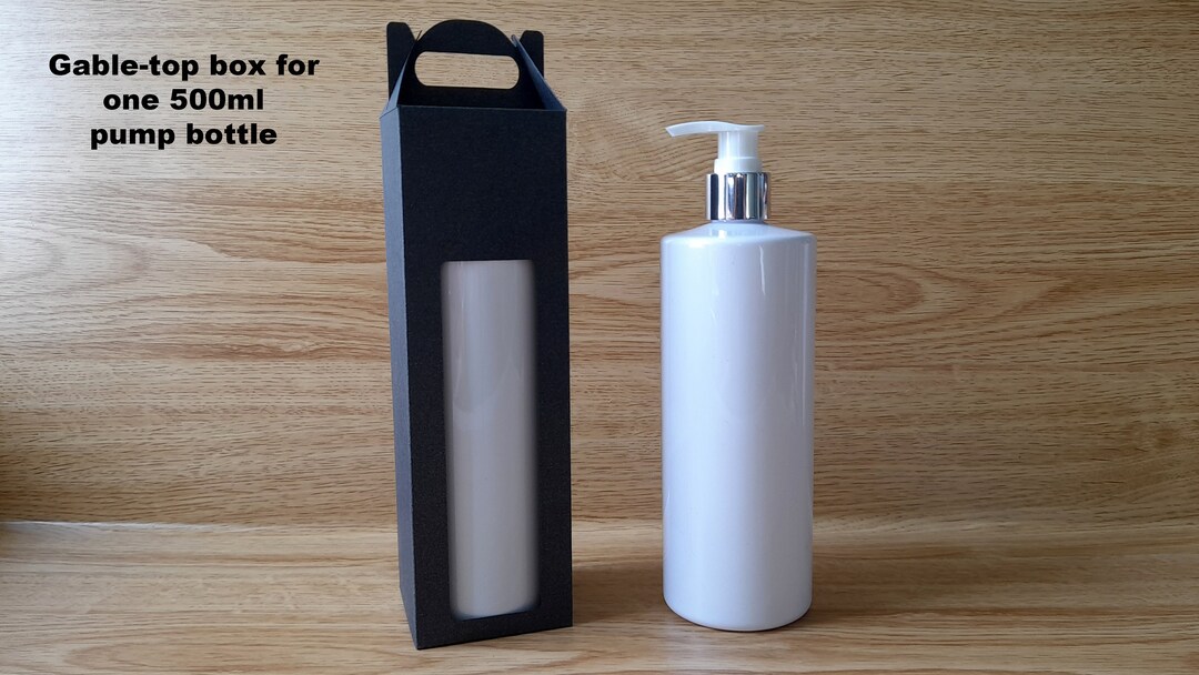SVG File to Cut a Gable-top Presentation Box for a 500ml Pump Bottle ...