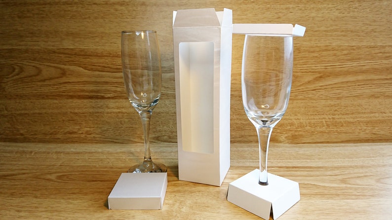 SVG File to Cut a Strong Presentation Box for One Champagne Flute, SVG ...