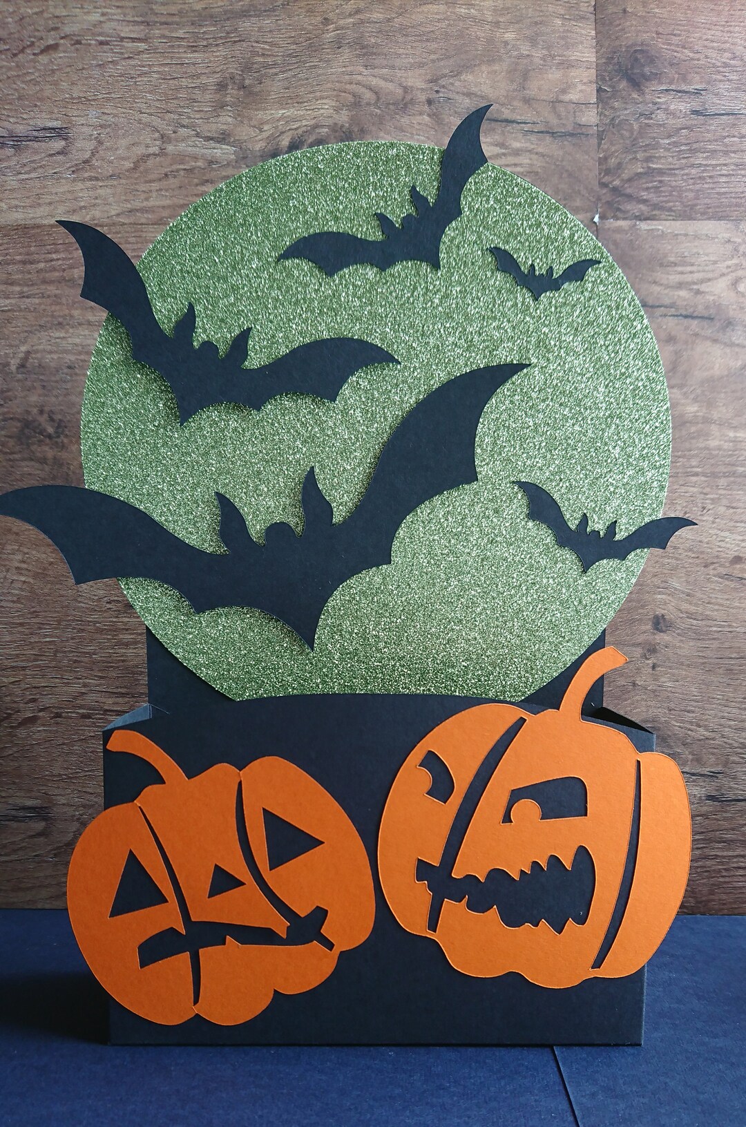 Halloween Belly Box SVG Full Moon and Bats Belly Box Digital Download ...