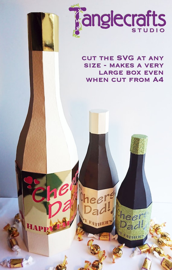 Bottle-shaped Box SVG Bottle Box SVG Father's Day Gift | Etsy Australia
