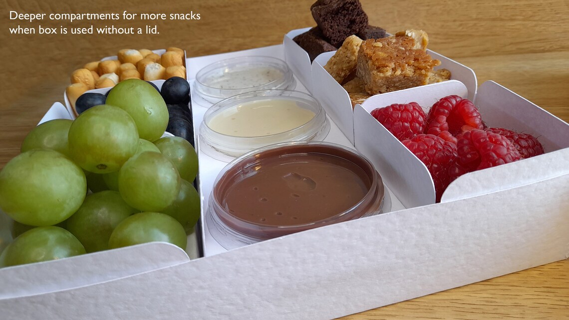 SVG File to Cut a Large Grazing Box to Hold 4oz Deli Pots and 6 ...
