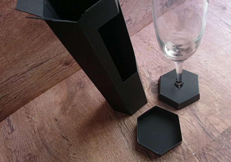 SVG File to Cut a Strong Six-sided Box for a Champagne Flute - Etsy