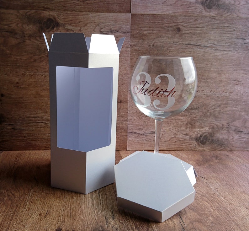 SVG File to Cut a Strong Six-sided Box for a Large Gin Glass - Etsy