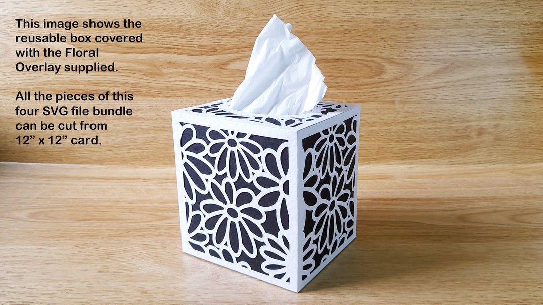 Digital Files for 3 Different Covers for a Cube Tissue Box, Cricut ...