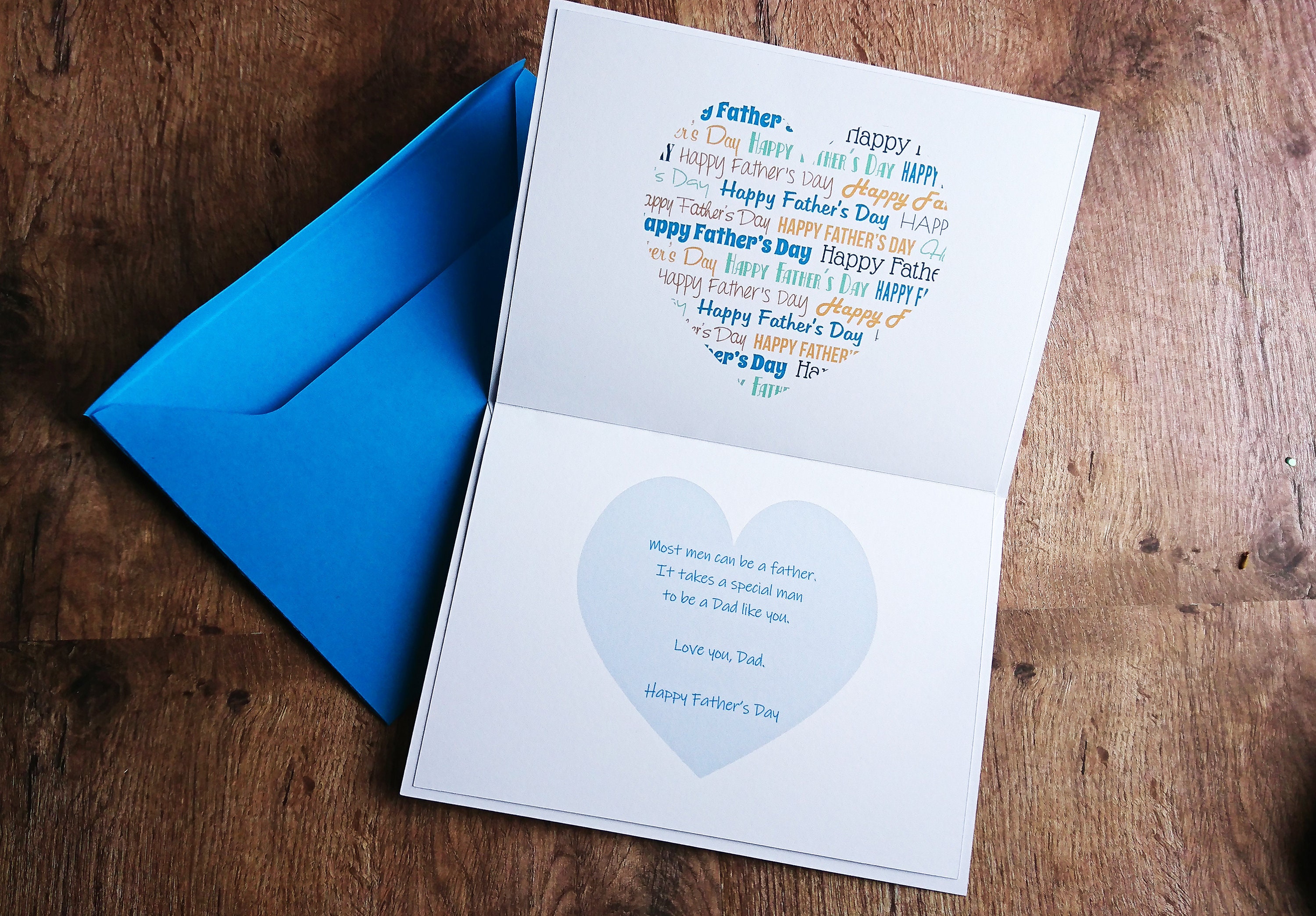 Father's Day Card SVG and PNG Bundle | DIY Card & Envelope (digital ...