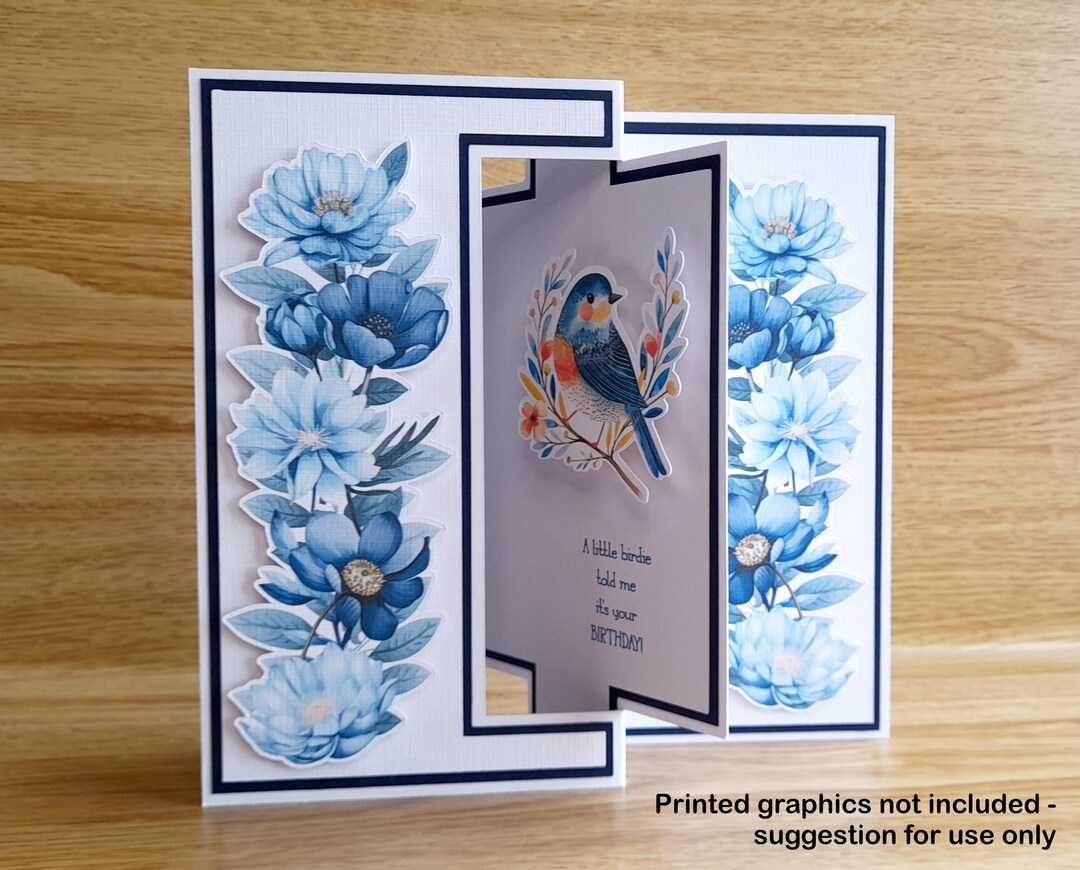 Digital Files to Cut a Flip-flop Card With Panels and Matching Envelope ...