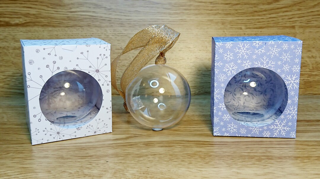 SVG File to Cut Box for 6cm Bauble, Single Piece Sturdy Box Cuts From ...