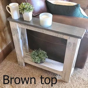 Single X Legs Farmhouse Distressed End Side Table Combo 5.5 Inches ...