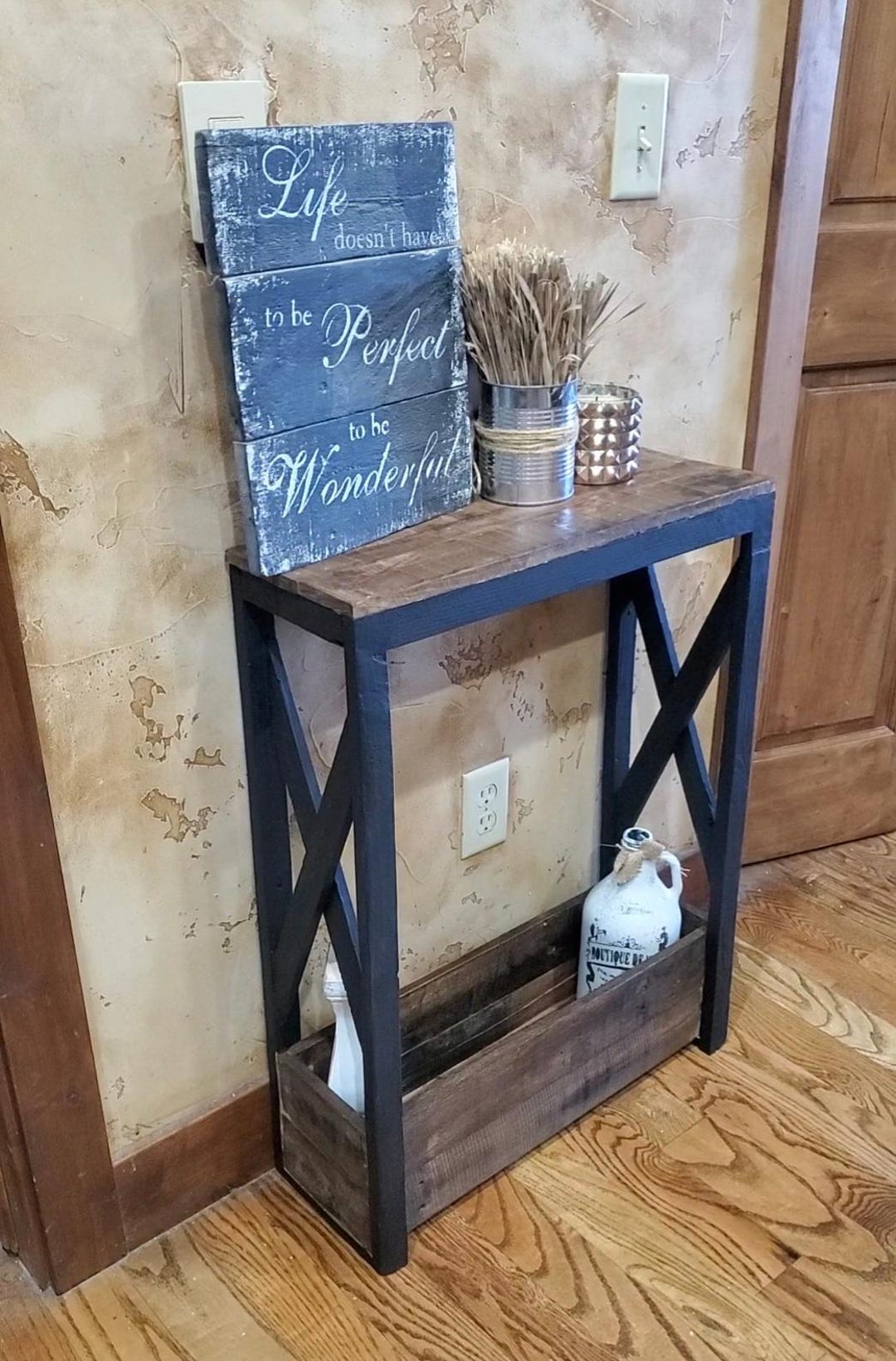 Console Table/industrial Old Crates Style/man Cave Rustic Black and ...