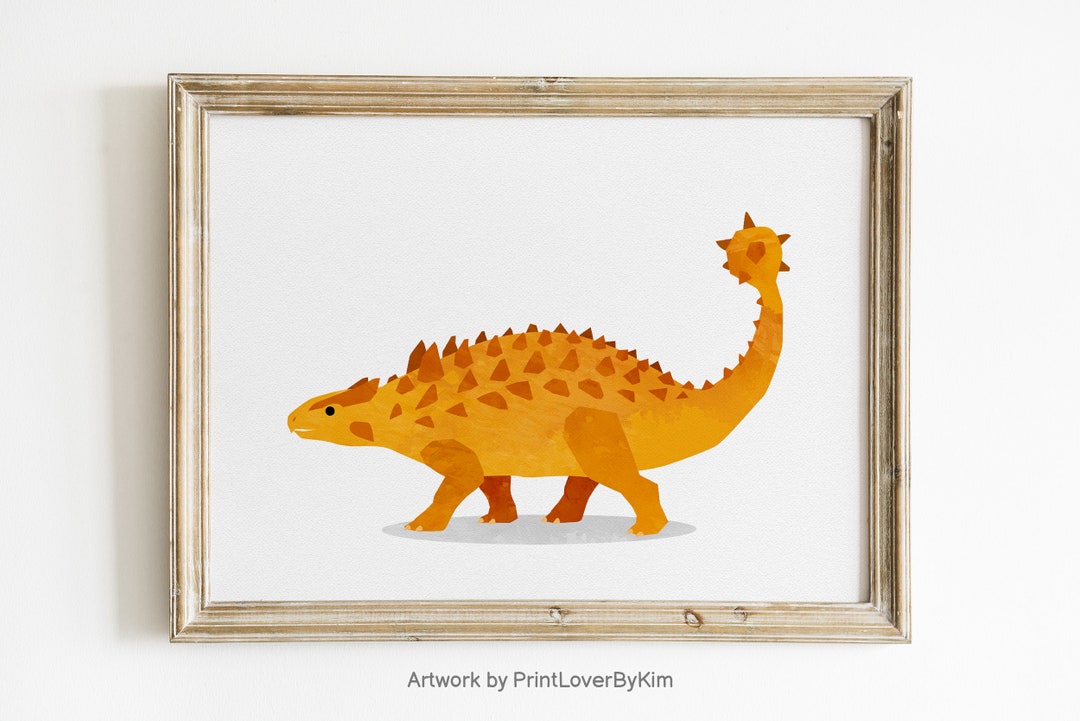 Ankylosaurus Digital Art Work : Nursery Room, Wall Art, Room Decor, Art ...