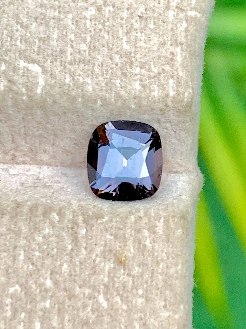 Untreated Purple Spinel Gemstone: 1.04 CT Cushion Cut, Natural Loose ...