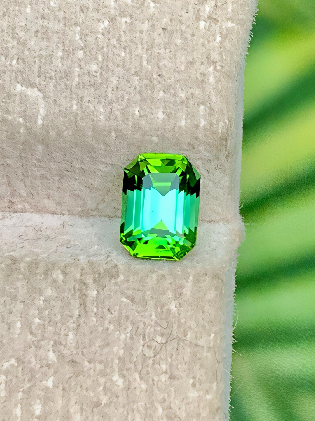 1.10 Ct Emerald Cut Greenish Blue Tourmaline: Natural Collector's ...