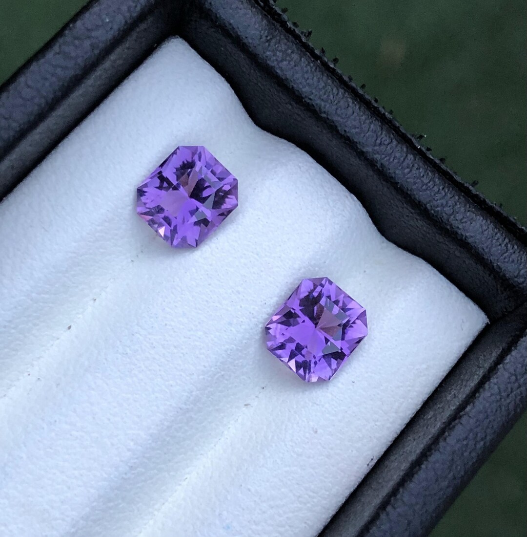 Pair 2.40 Carats Precision Cut AMETHYST - Etsy