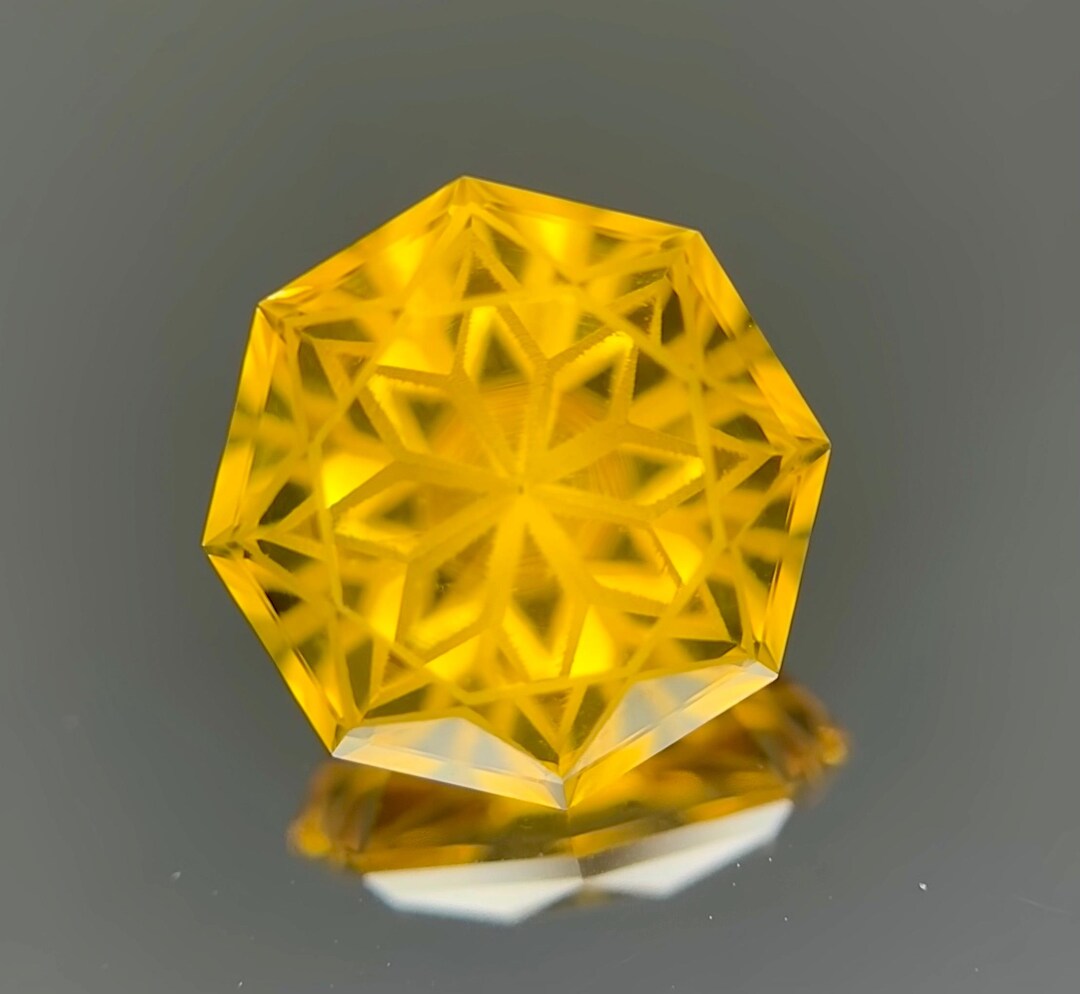 Yellow Citrine 11 Ct Fancy Special Cut Beautiful Natural Yellow Citrine ...