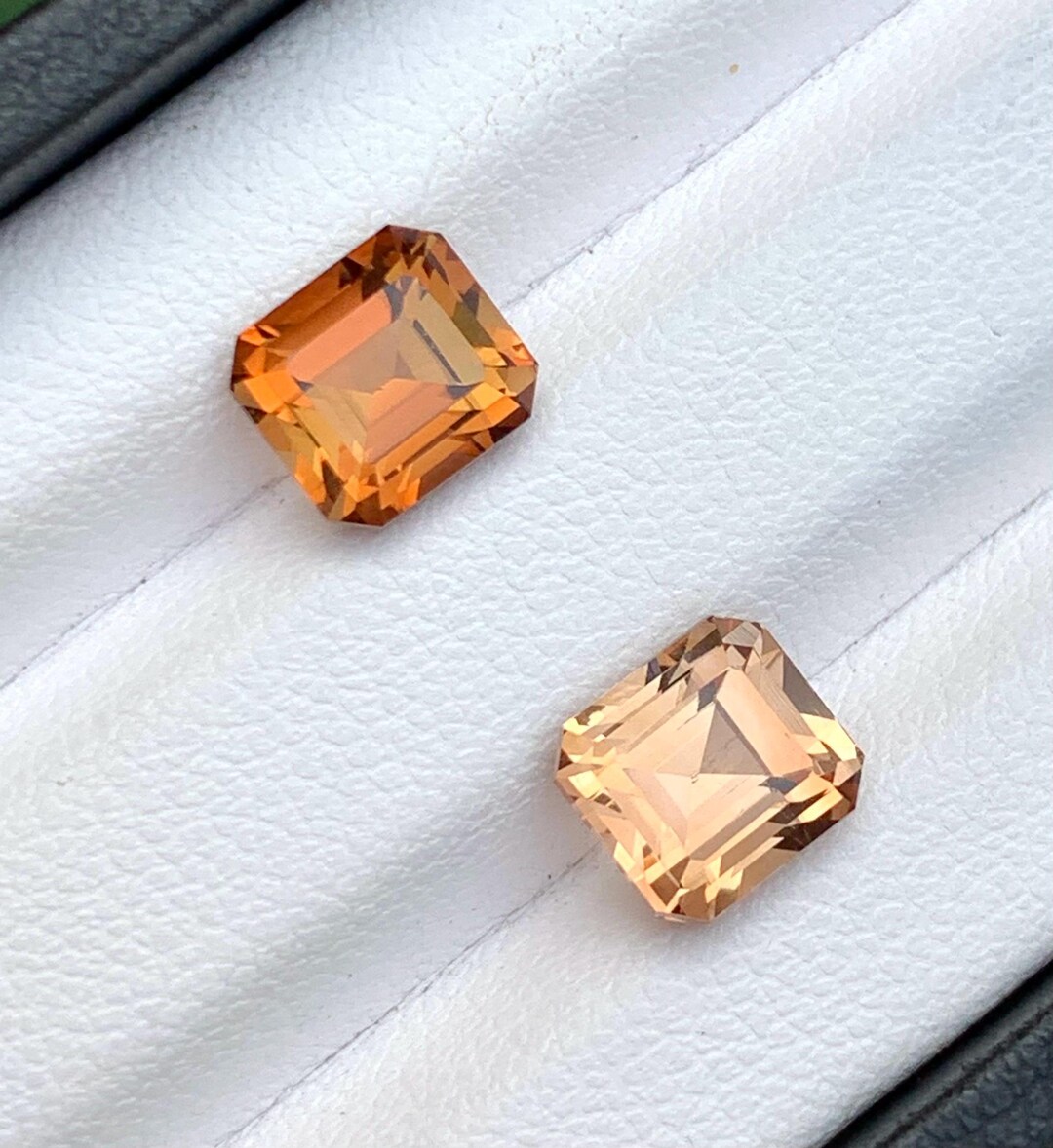 Golden Topaz 5.20 Ct Emerald Cut Beautiful Pair of Golden Topaz From ...