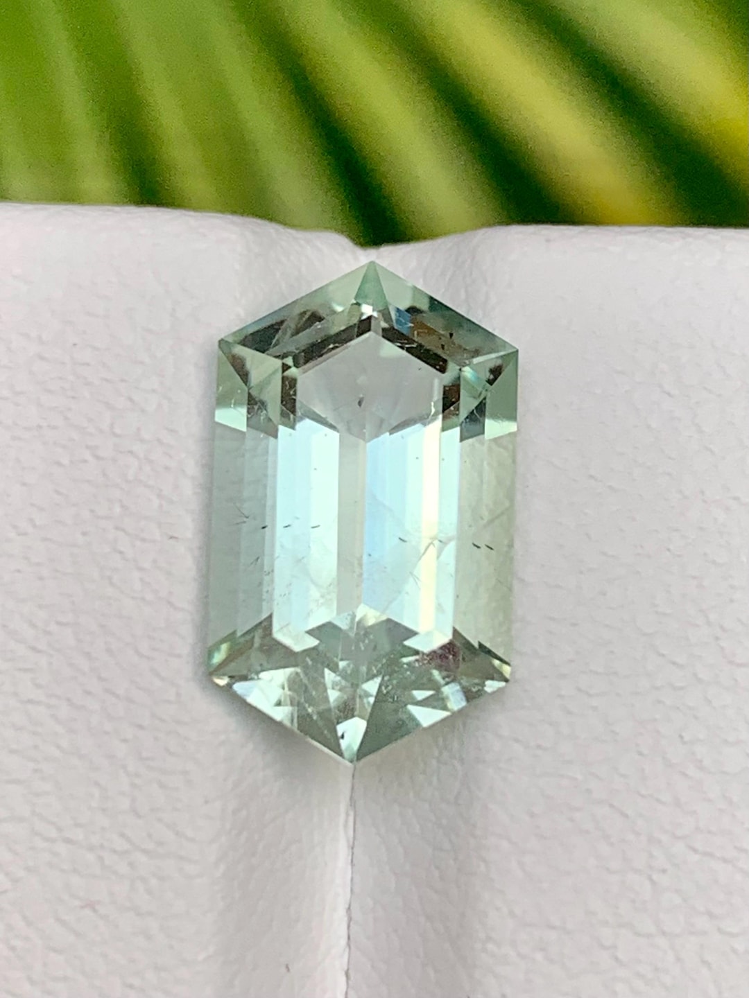 Aquamarine Gemstone: 4.80 CT Hexagonal Cut Green Beryl, March ...