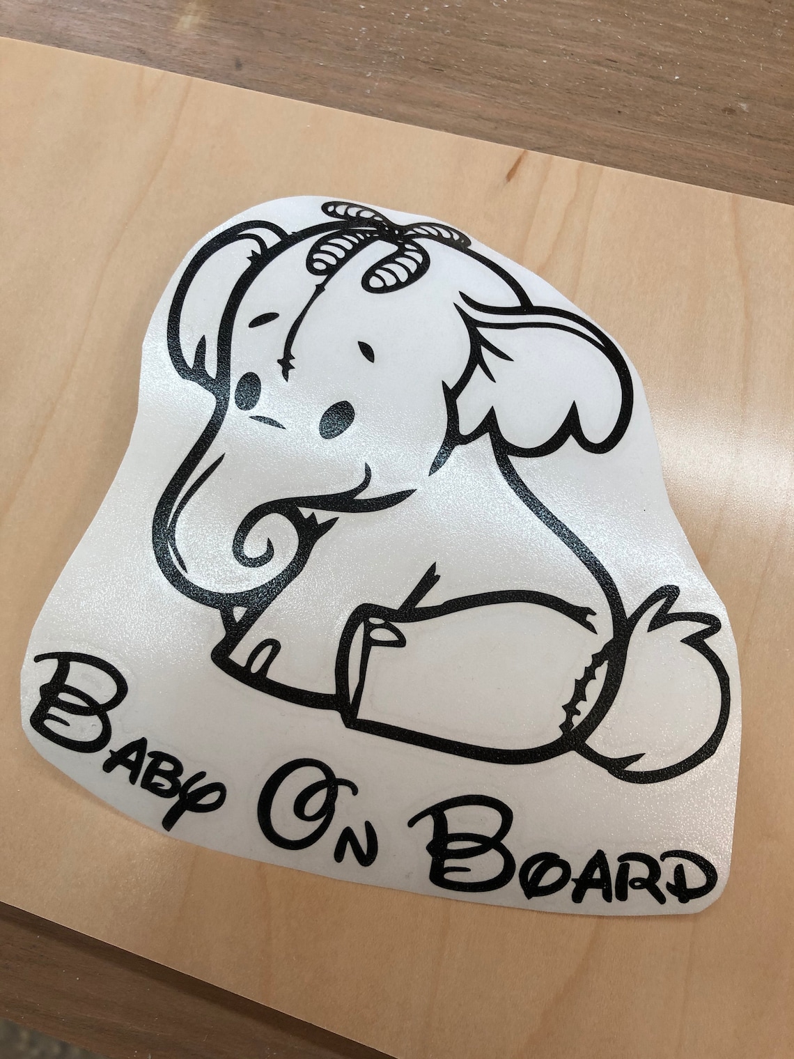 Winnie the Pooh Heffalump Elephant Baby on Board/ Car Decal - Etsy