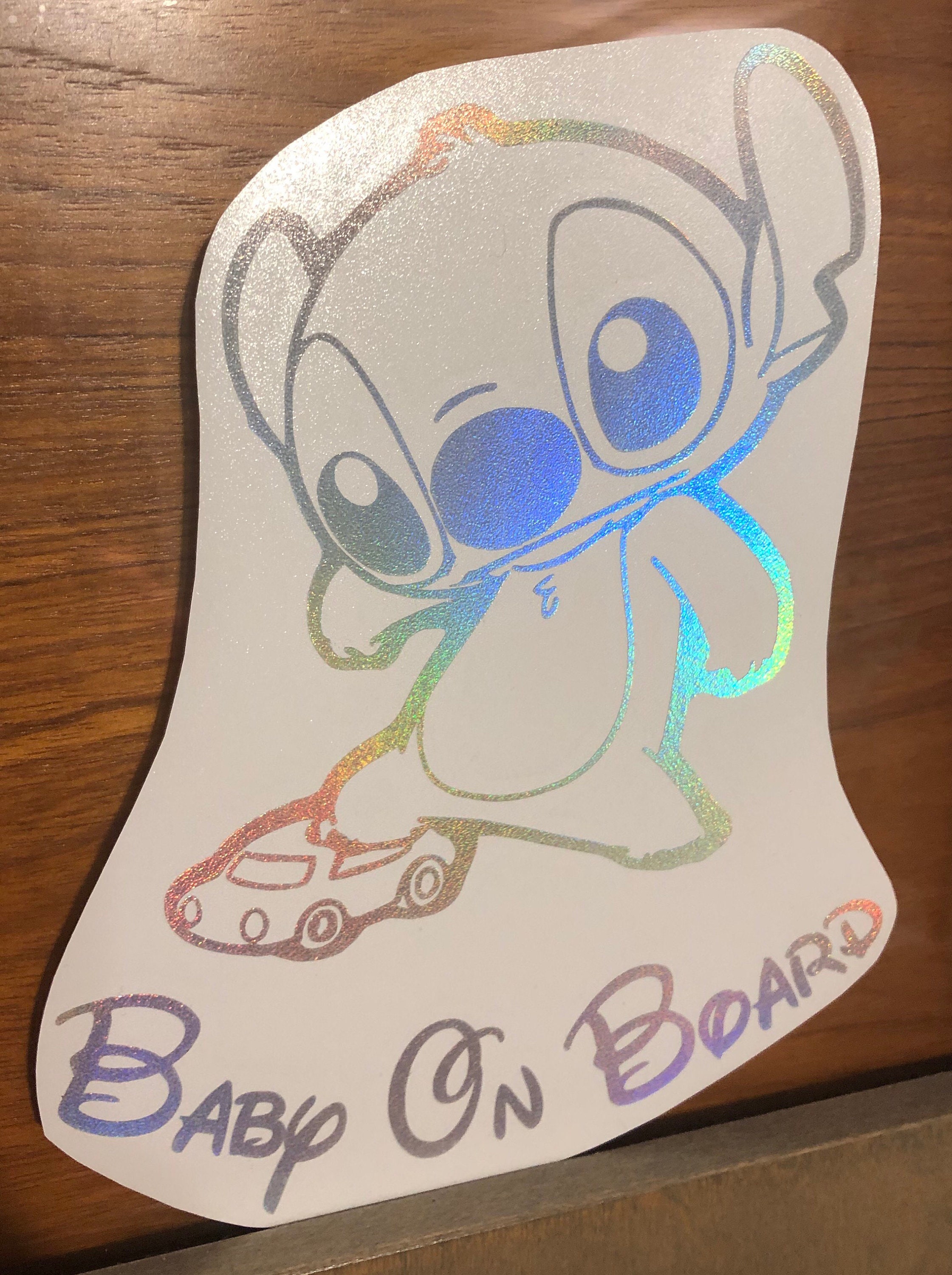 Stitch Baby on Board Decal/ Lilo and Stitch/ Disney Car Decal - Etsy