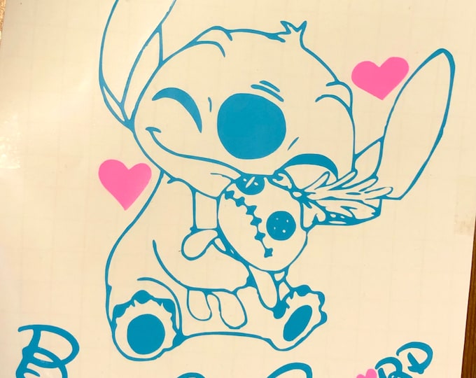 Stitch and Scrump Baby on Board Decal/ Lilo and Stitch/ Disney Car ...