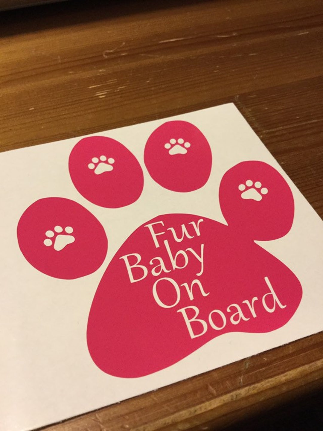 Fur Baby on Board Decal/ Car Decal/ Animal Decal - Etsy