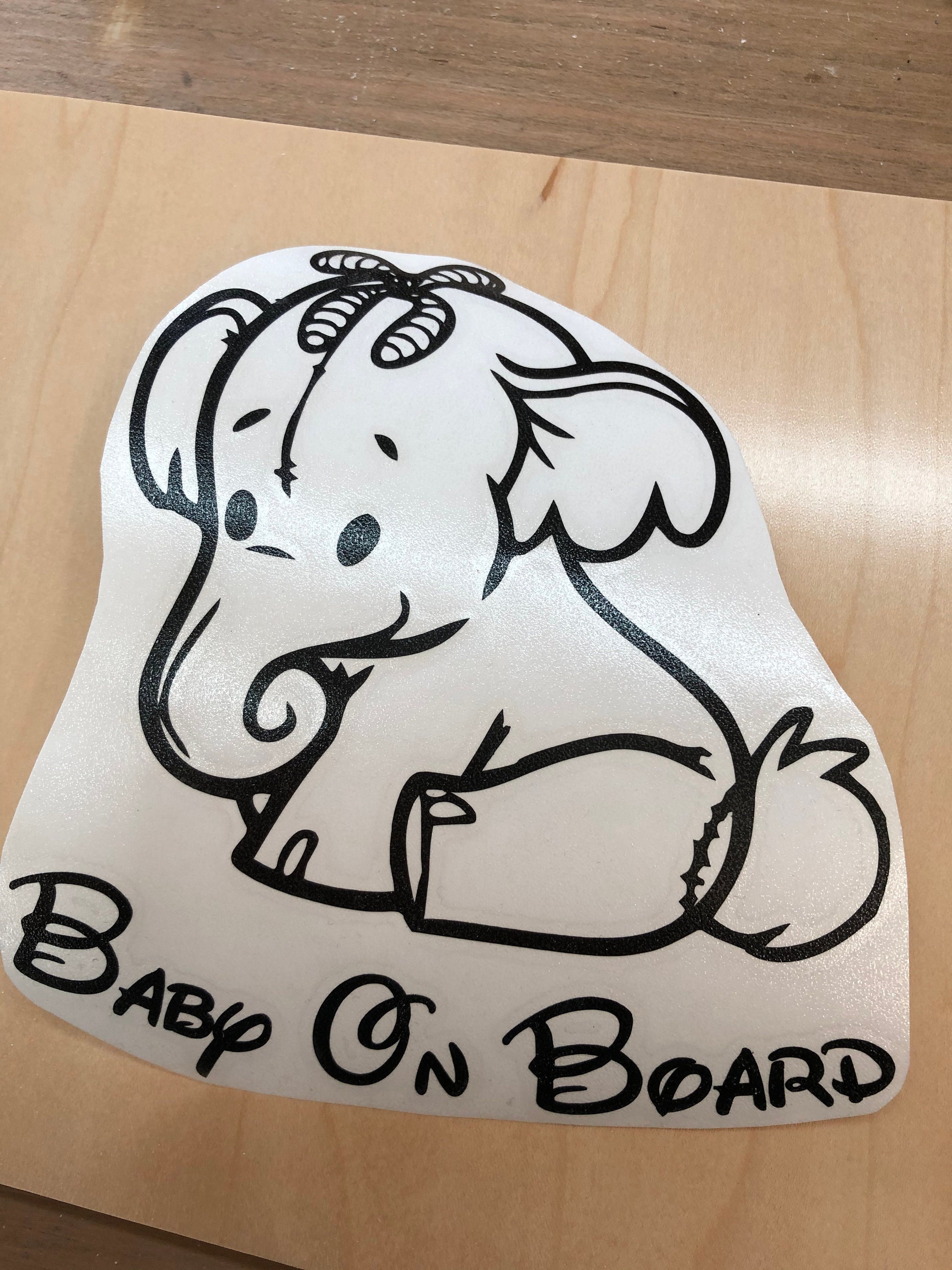Winnie the Pooh Heffalump Elephant Baby on Board/ Car Decal - Etsy