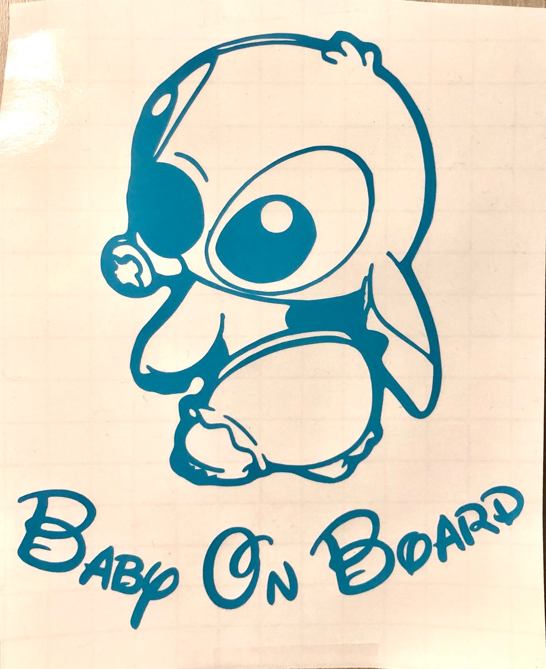 Baby Stitch Baby on Board Decal/ Lilo and Stitch/ Disney Car Decal ...