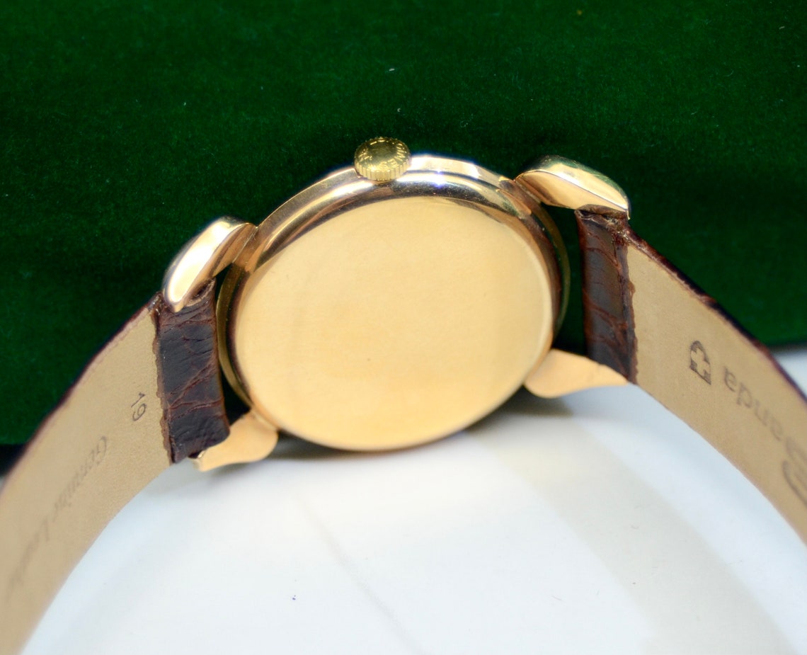 Vintage Men's Longines 18K Rose Gold Watch W/sub-dial - Etsy