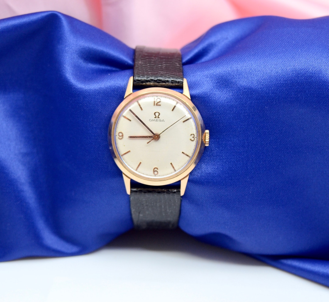 Vintage OMEGA 18K Rose Gold Watch - Etsy