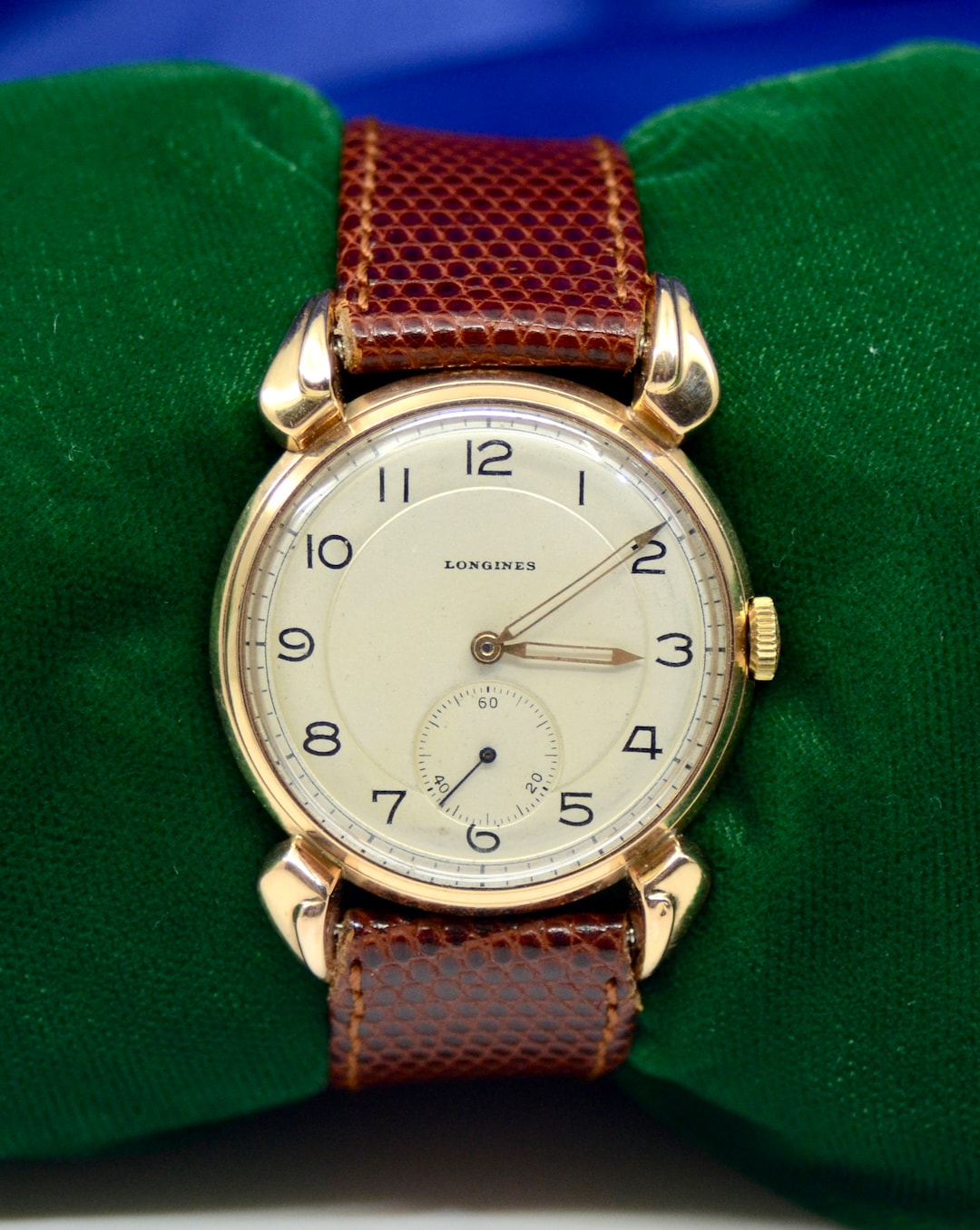 Vintage Men's Longines 18K Rose Gold Watch W/sub-dial - Etsy