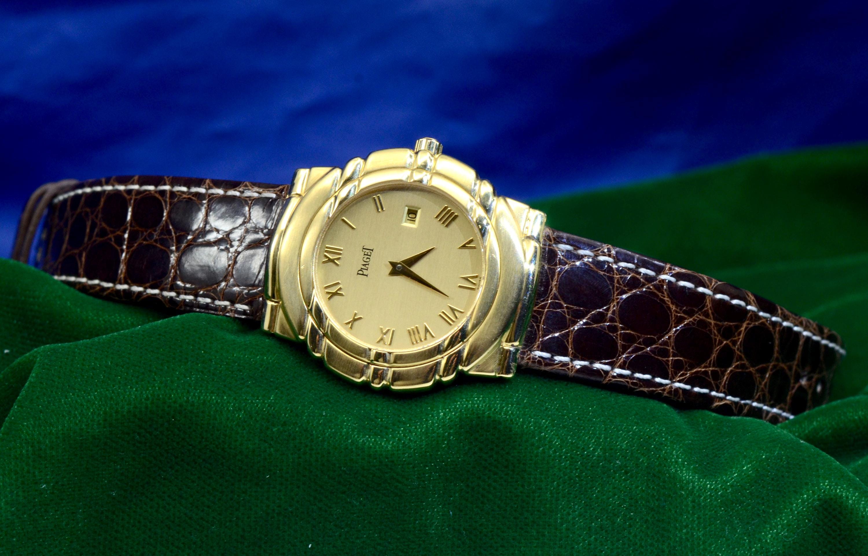 Men's Vintage 1990s Piaget Tanagra 18K Yellow Gold Watch W/date Ref ...