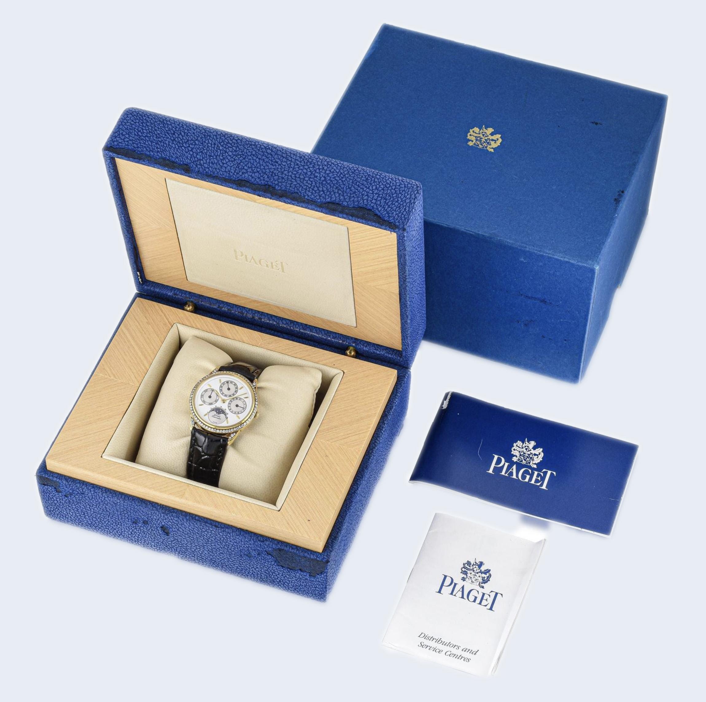 Piaget Gouverneur Triple Calendar Monophasé Watch in 18K YG W/diamonds ...