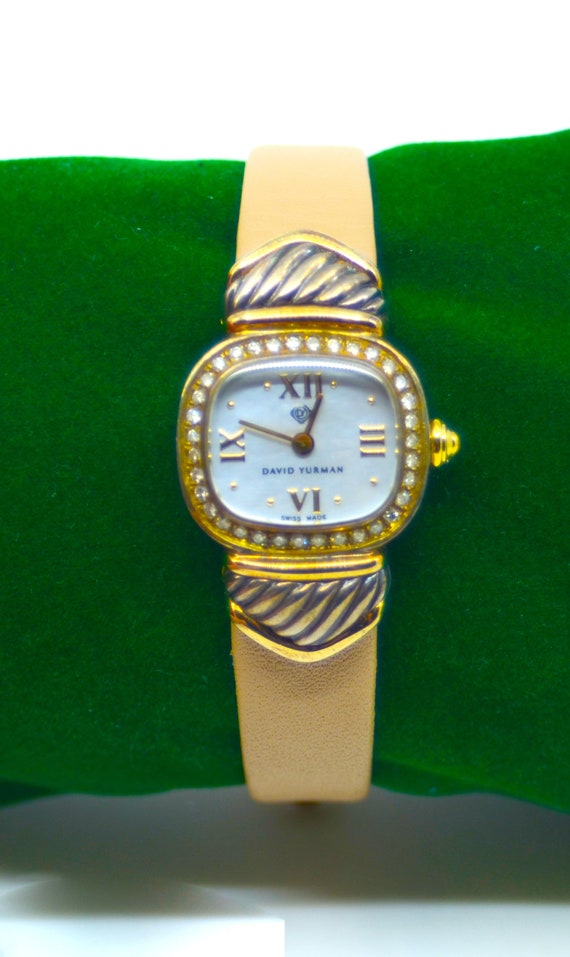Ladies David Yurman Silver watch with Diamonds - Gem