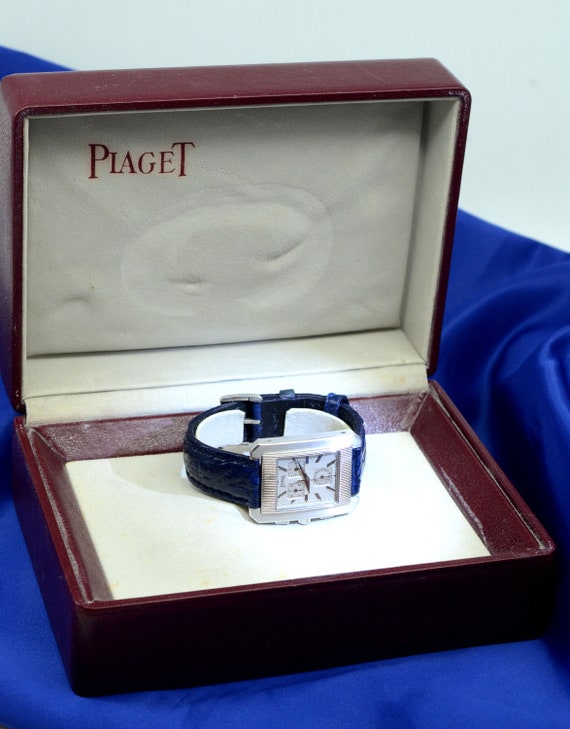 Men's Piaget Protocole Watch 18K White Gold 14600 & B… - Gem