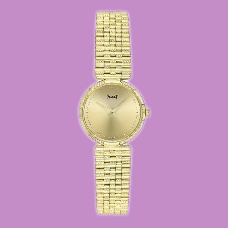 Ladies' Vintage 1980s Piaget Ref.8055 G2V Watch in 18K Yellow Gold 47 ...