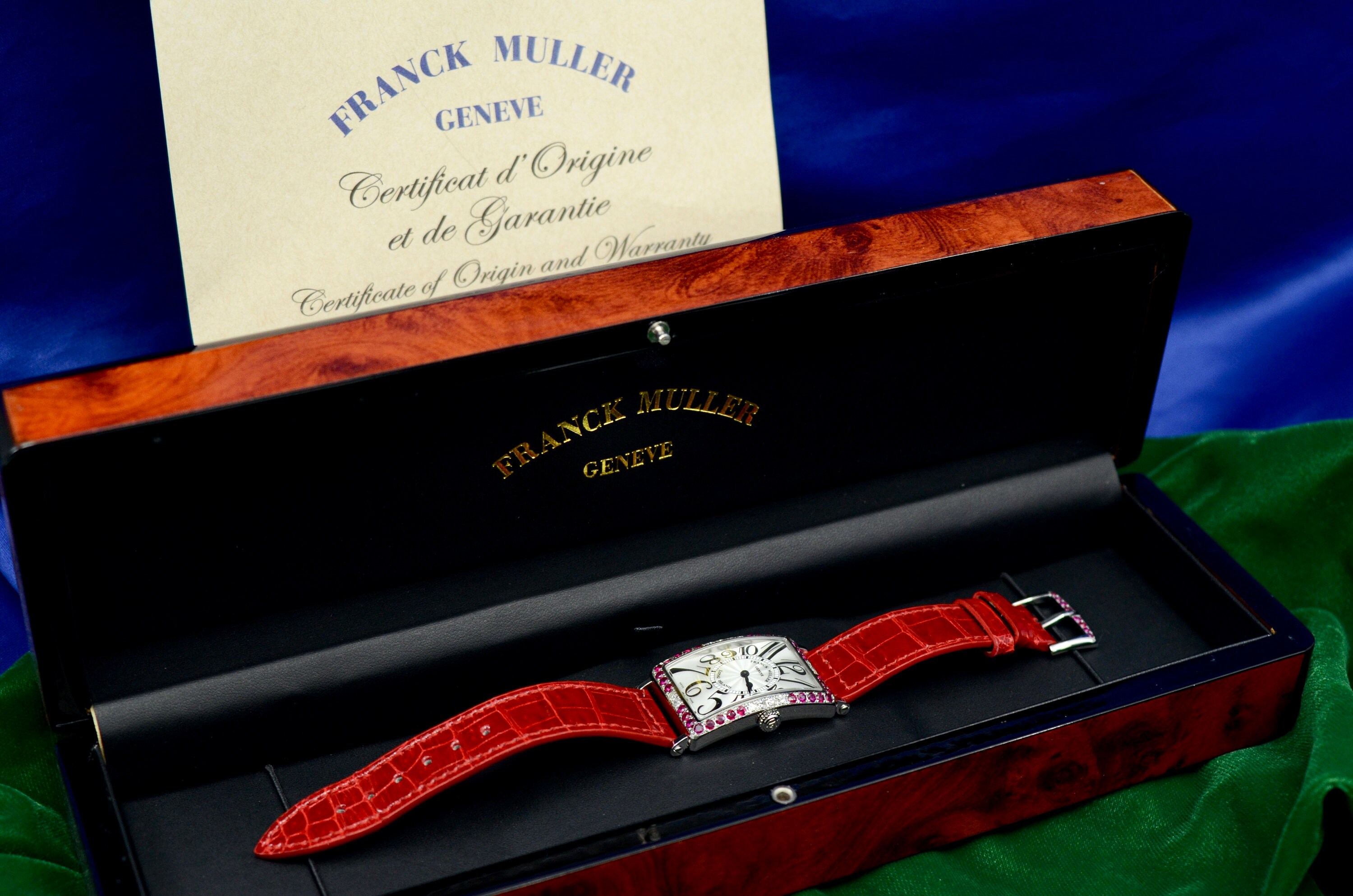 Franck Muller Long Island Watch Stainless Steel W/diamonds,rubies;box ...
