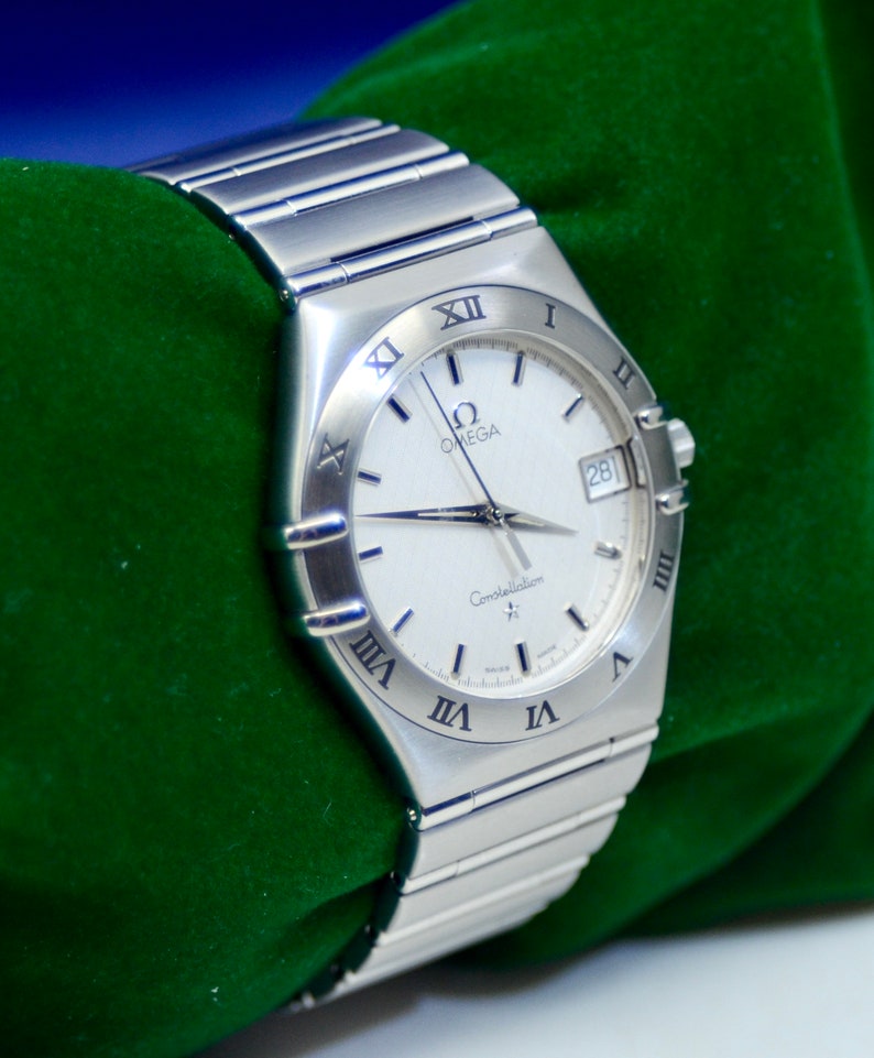 Omega CONSTELLATION MANHATTAN Stainless Steel Watch W/date - Etsy