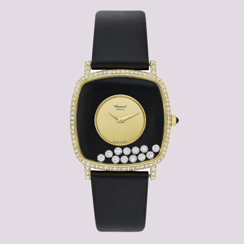 Chopard Happy Diamonds 18K Yellow Gold Watch W/diamonds; Floating ...