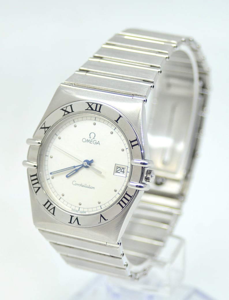 Vintage Omega CONSTELLATION Manhattan Stainless Steel Watch W/date Ref ...