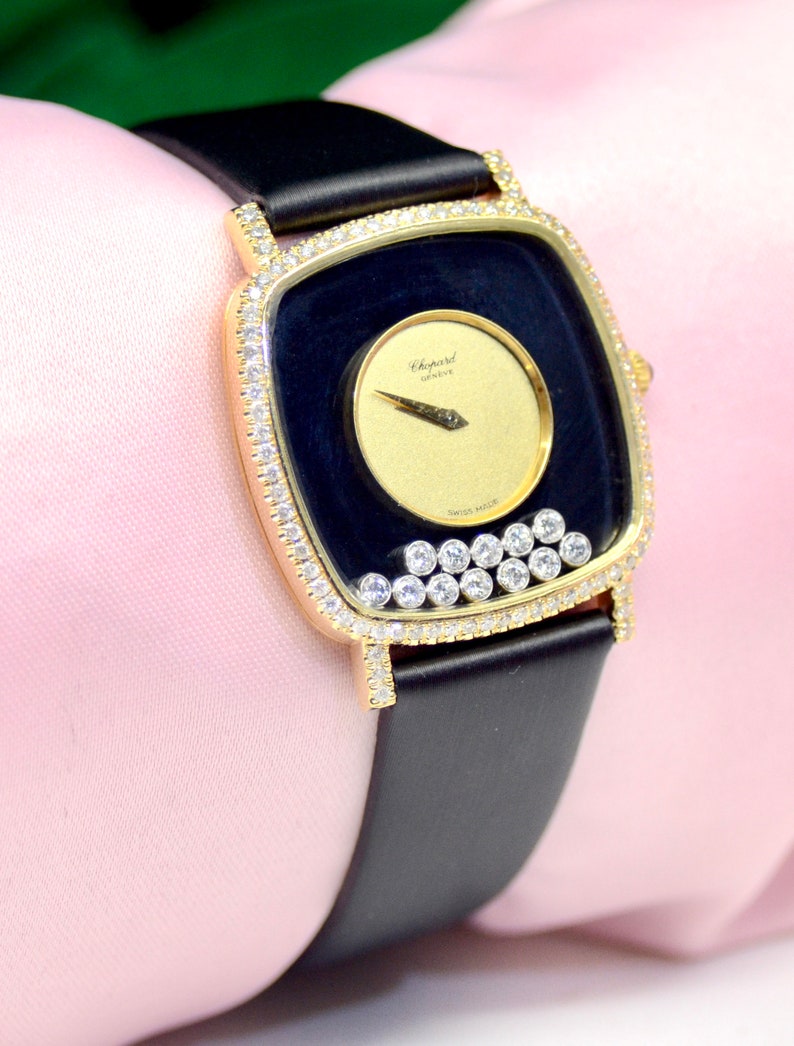 Chopard Happy Diamonds 18K Yellow Gold Watch W/diamonds; Floating ...