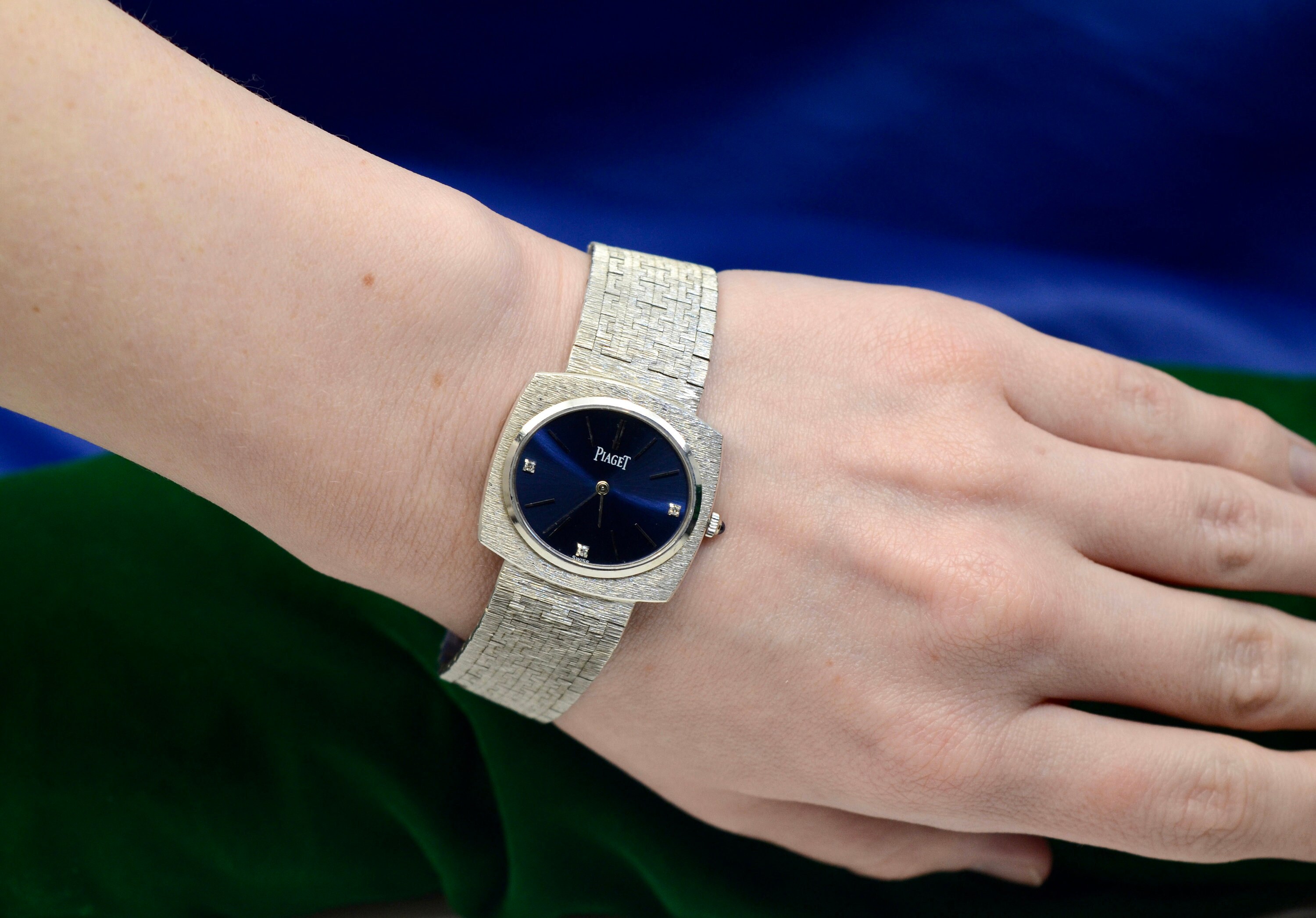 Vintage Piaget 18K White Gold Watch W/diamonds Ref. 9581 A6 80.3 GM - Etsy