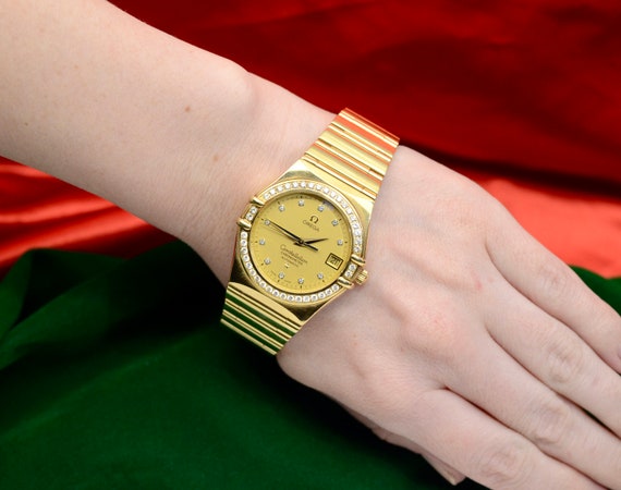 OMEGA CONSTELLATION automatic 18K Yellow gold watch w… - Gem