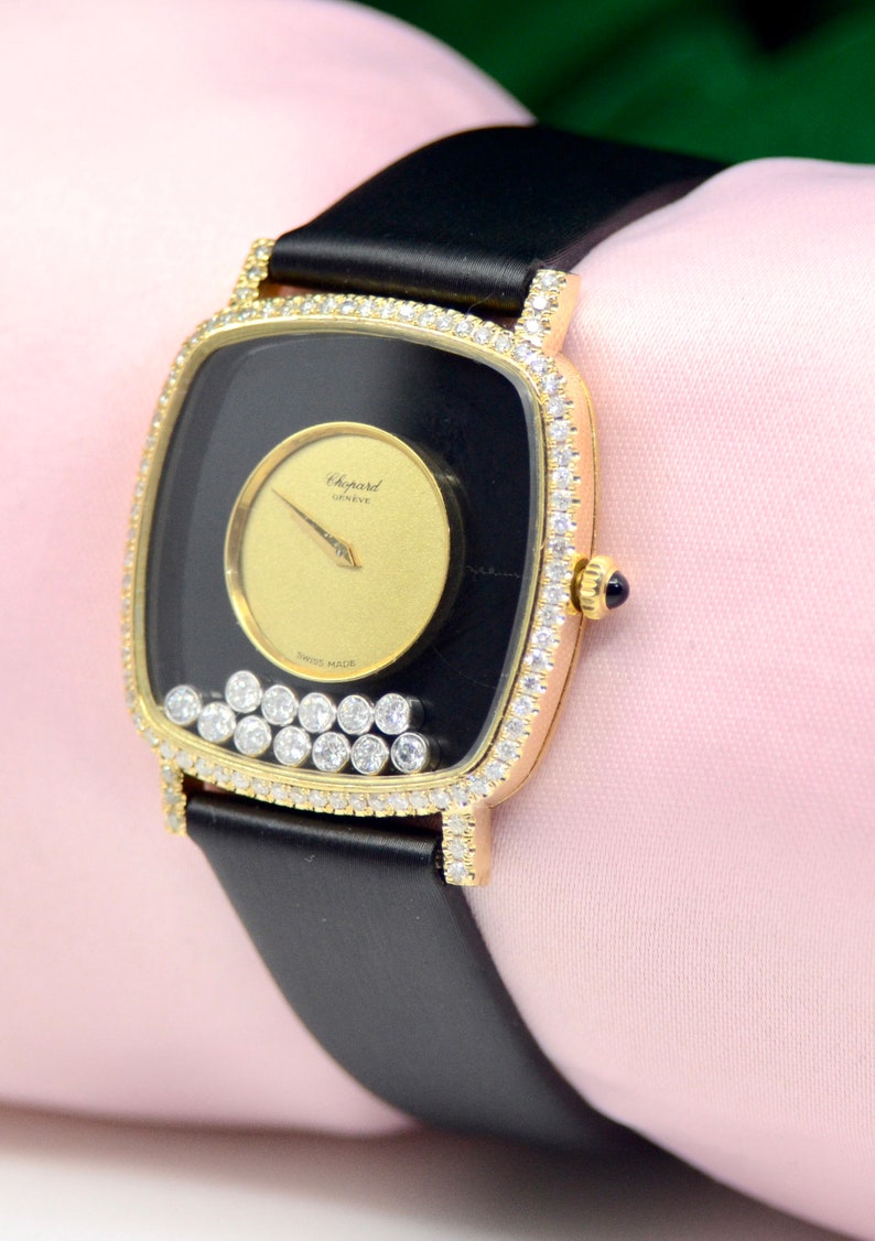 Chopard Happy Diamonds 18K Yellow Gold Watch W/diamonds; Floating ...